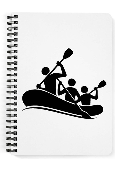 Rafting Baskılı Ahşap Kapaklı Defter 15X20 cm DFT6320