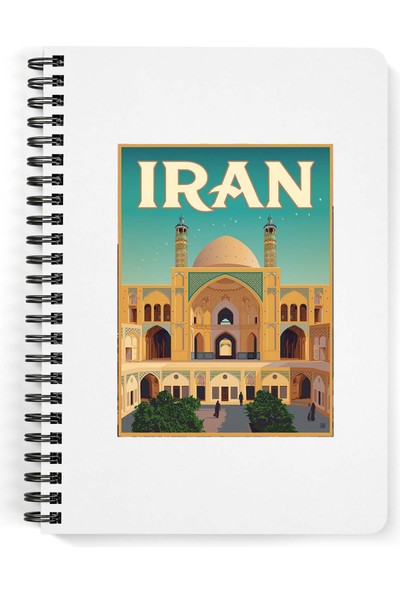 Astak Iran Baskılı Ahşap Kapaklı Defter 15X20 cm DFT362