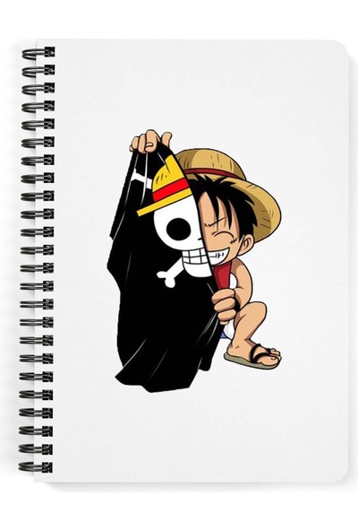 One Piece Baskılı Ahşap Kapaklı Defter 15X20 cm DFT6664