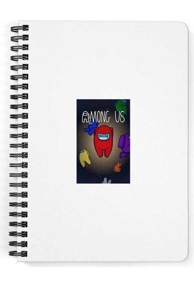 Among Us Baskılı Ahşap Kapaklı Defter 15X20 cm DFT3147