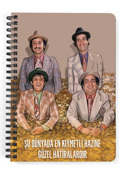 Salak Milyonerler Baskılı Ahşap Kapaklı Defter 15X20 cm DFT4689