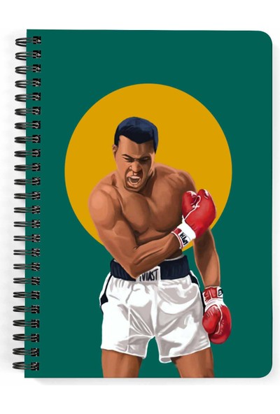 Muhammed Ali Baskılı Ahşap Kapaklı Defter 15X20 cm DFT2628