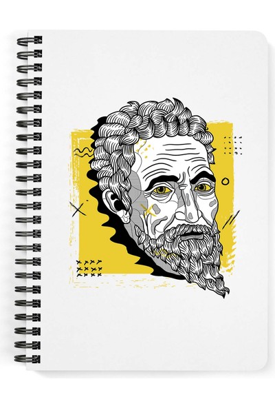 Michelangelo Buonarroti Baskılı Ahşap Kapaklı Defter 15X20 cm DFT914 Michelangelo Buonarroti Baskılı Ahşap Kapaklı Defter 15X20 cm DFT914