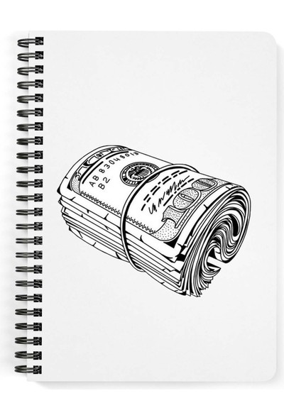 Dolar Baskılı Ahşap Kapaklı Defter 15X20 cm DFT6931 Dolar Baskılı Ahşap Kapaklı Defter 15X20 cm DFT6931