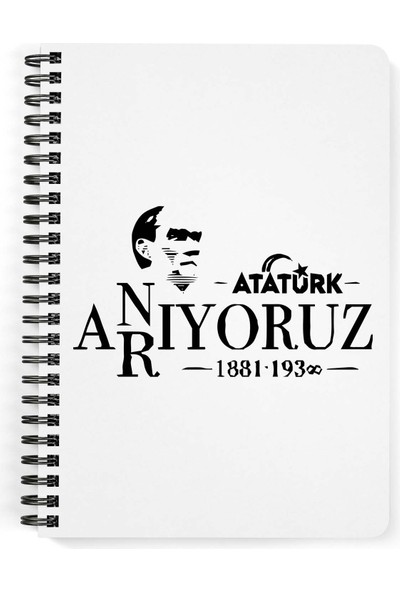 10 Kasım Baskılı Ahşap Kapaklı Defter 15X20 cm DFT1514