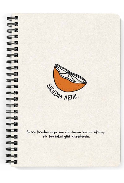 Sıkıldım Artık Baskılı Ahşap Kapaklı Defter 15X20 cm DFT4643 Sıkıldım Artık Baskılı Ahşap Kapaklı Defter 15X20 cm DFT4643