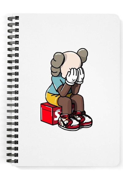 Astak Üzgün Sam Baskılı Ahşap Kapaklı Defter 15X20 cm DFT6708