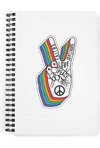Barış Baskılı Ahşap Kapaklı Defter 15X20 cm DFT886