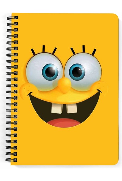 Sünger Bob Baskılı Ahşap Kapaklı Defter 15X20 cm DFT4364