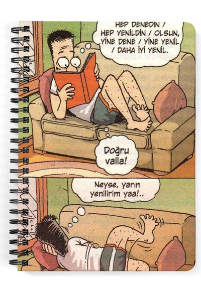 Astak Karikatür Baskılı Ahşap Kapaklı Defter 15X20 cm DFT2562