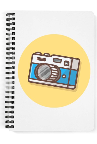 Astak Fotoğraf Makinesi Baskılı Ahşap Kapaklı Defter 15X20 cm DFT1768