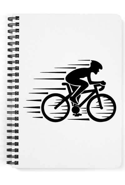 Bisiklet Baskılı Ahşap Kapaklı Defter 15X20 cm DFT6188
