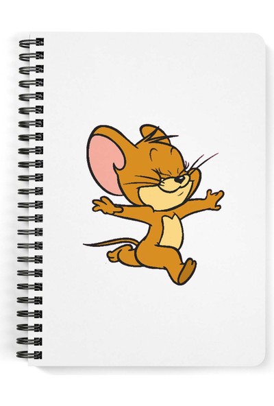 Jerry Baskılı Ahşap Kapaklı Defter 15X20 cm DFT223