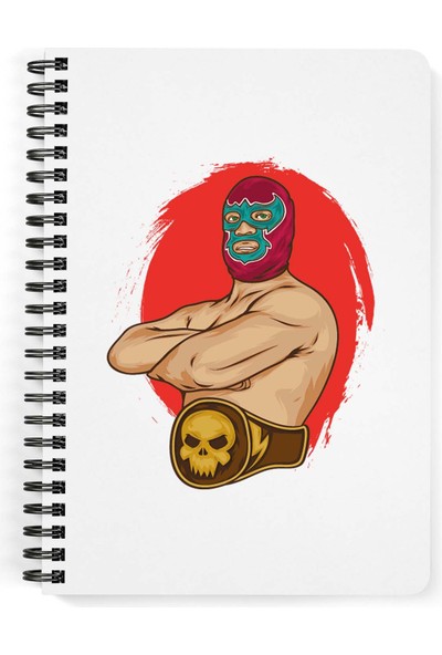 Astak Dövüşçü Baskılı Ahşap Kapaklı Defter 15X20 cm DFT2072