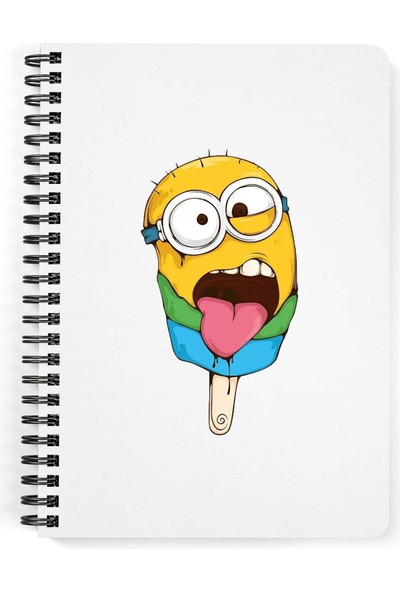Minions Baskılı Ahşap Kapaklı Defter 15X20 cm DFT6652