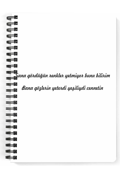 Astak Sözler Baskılı Ahşap Kapaklı Defter 15X20 cm DFT2825