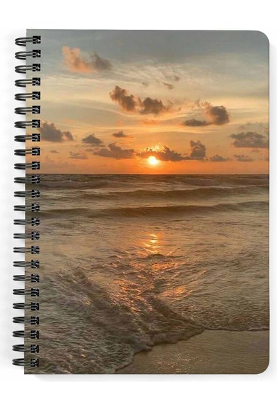 Kumsal Baskılı Ahşap Kapaklı Defter 15X20 cm DFT2598