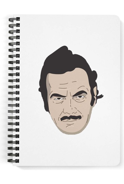 Yeşilçam Oyuncusu Baskılı Ahşap Kapaklı Defter 15X20 cm DFT190