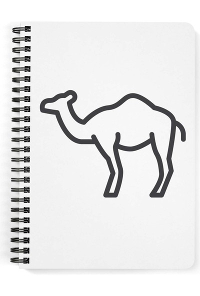 Astak Deve Baskılı Ahşap Kapaklı Defter 15X20 cm DFT712