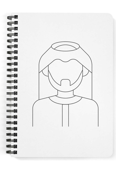 Arap Adam Baskılı Ahşap Kapaklı Defter 15X20 cm DFT713