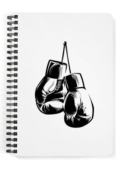 Boks Eldiveni Baskılı Ahşap Kapaklı Defter 15X20 cm DFT6367