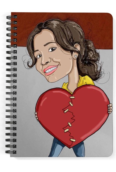 Avrupa Yakası Baskılı Ahşap Kapaklı Defter 15X20 cm DFT2913