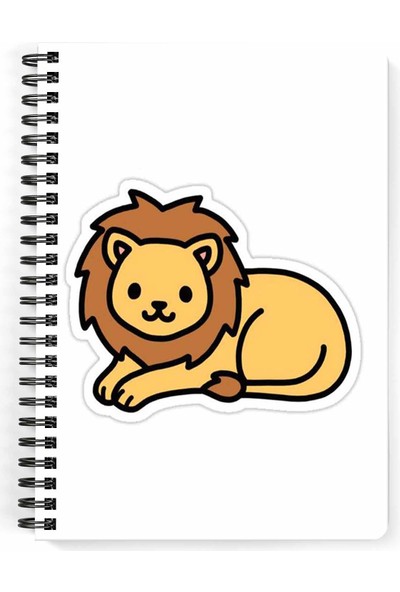 Aslan Baskılı Ahşap Kapaklı Defter 15X20 cm DFT2939