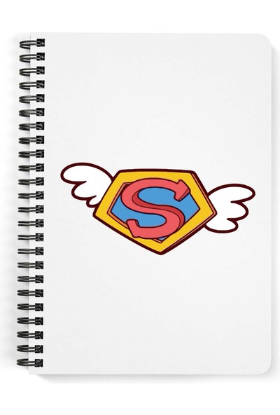Superman Baskılı Ahşap Kapaklı Defter 15X20 cm DFT421