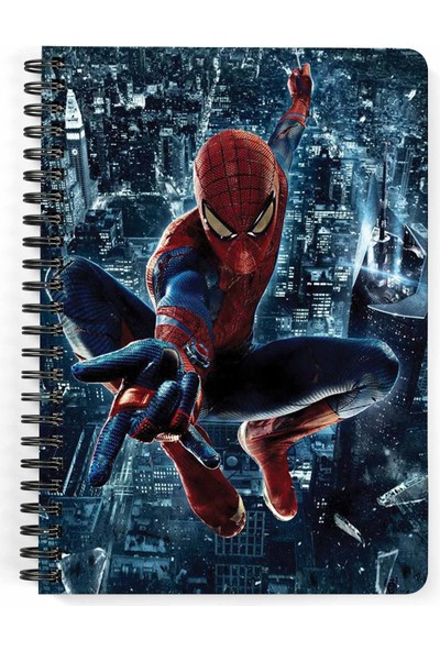 Astak Örümcek Adam Baskılı Ahşap Kapaklı Defter 15X20 cm DFT4831