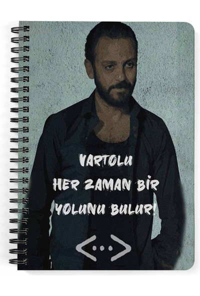 Astak Çukur Baskılı Ahşap Kapaklı Defter 15X20 cm DFT2640