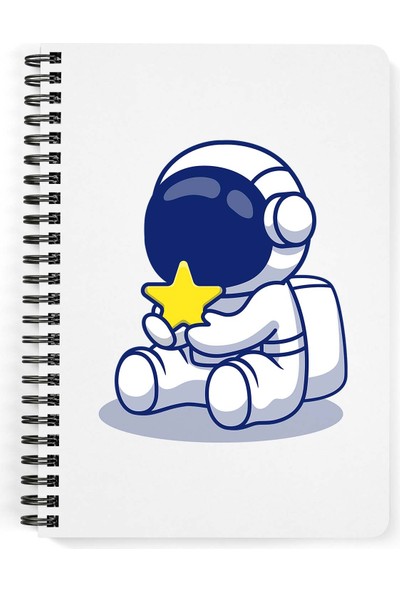 Astak Yıldız Sevilmesi Baskılı Ahşap Kapaklı Defter 15X20 cm DFT1853