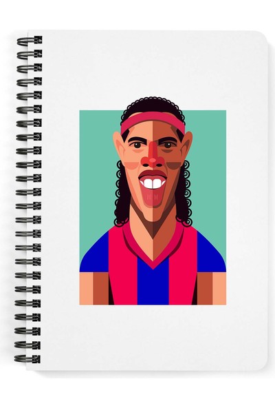 Astak Ronaldinho Baskılı Ahşap Kapaklı Defter 15X20 cm DFT1166