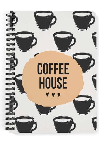 Coffee House Baskılı Ahşap Kapaklı Defter 15X20 cm DFT619 Coffee House Baskılı Ahşap Kapaklı Defter 15X20 cm DFT619