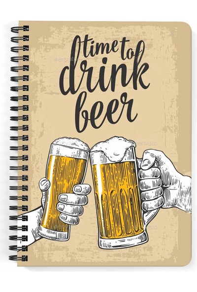 Astak Beer Baskılı Ahşap Kapaklı Defter 15X20 cm DFT2779 Astak Beer Baskılı Ahşap Kapaklı Defter 15X20 cm DFT2779