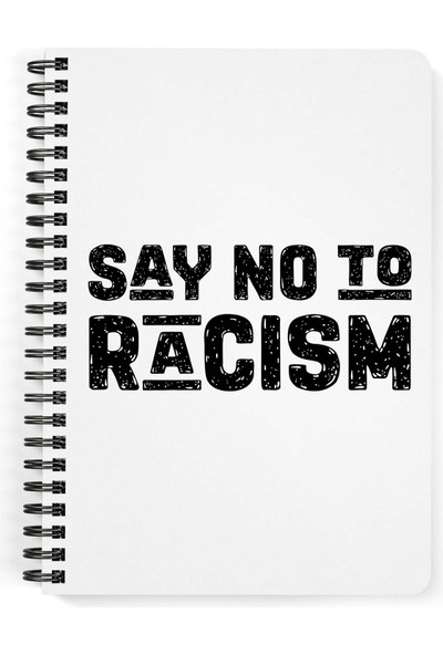 Say No To Racism Baskılı Ahşap Kapaklı Defter 15X20 cm DFT990 Say No To Racism Baskılı Ahşap Kapaklı Defter 15X20 cm DFT990