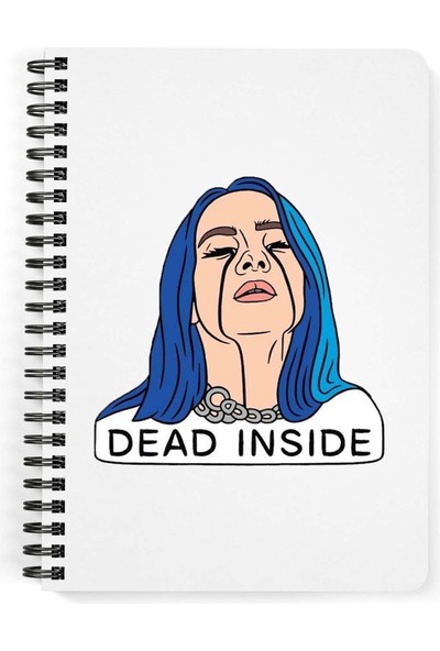 Dead Inside Baskılı Ahşap Kapaklı Defter 15X20 cm DFT6780