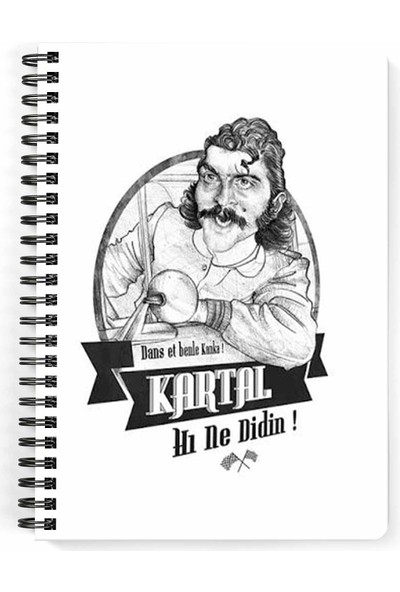 Kartal Kardeş Payı Baskılı Ahşap Kapaklı Defter 15X20 cm DFT2753