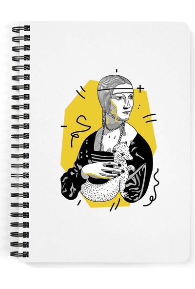 Astak Leonardo Da Vinci Kakımlı Kadınbaskılı Ahşap Kapaklı Defter 15X20 cm DFT918 Astak Leonardo Da Vinci Kakımlı Kadınbaskılı Ahşap Kapaklı Defter 15X20 cm DFT918