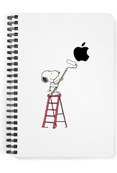 Snoopy Baskılı Ahşap Kapaklı Defter 15X20 cm DFT6791