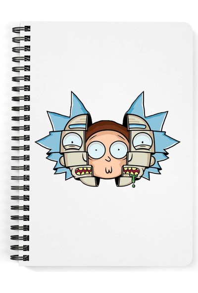 Rick And Morty Baskılı Ahşap Kapaklı Defter 15X20 cm DFT6669