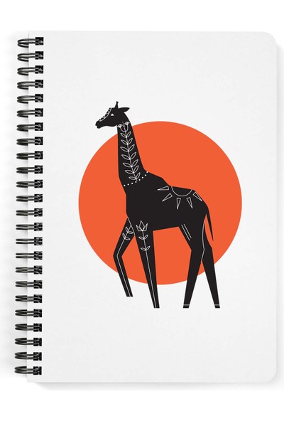Animasyon Zürafa Baskılı Ahşap Kapaklı Defter 15X20 cm DFT769 Animasyon Zürafa Baskılı Ahşap Kapaklı Defter 15X20 cm DFT769