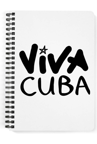Viva Cuba Baskılı Ahşap Kapaklı Defter 15X20 cm DFT933