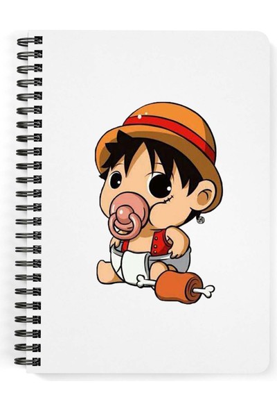One Piece Baskılı Ahşap Kapaklı Defter 15X20 cm DFT6642