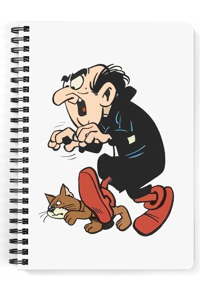 Astak Şirinler Baskılı Ahşap Kapaklı Defter 15X20 cm DFT4745