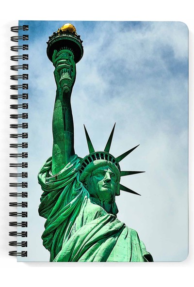 Özgürlük Anıtı Baskılı Ahşap Kapaklı Defter 15X20 cm DFT4138