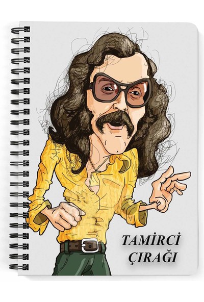 Astak Cem Karaca Baskılı Ahşap Kapaklı Defter 15X20 cm DFT4700