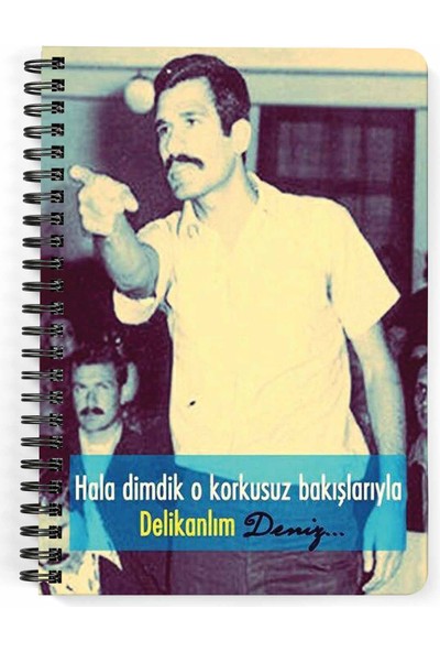 Deniz Gezmiş Baskılı Ahşap Kapaklı Defter 15X20 cm DFT4662 Deniz Gezmiş Baskılı Ahşap Kapaklı Defter 15X20 cm DFT4662