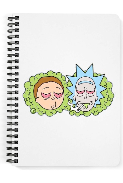 Rick And Morty Baskılı Ahşap Kapaklı Defter 15X20 cm DFT6019