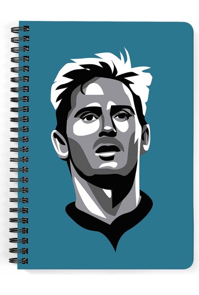 Astak Lampard Baskılı Ahşap Kapaklı Defter 15X20 cm DFT4454