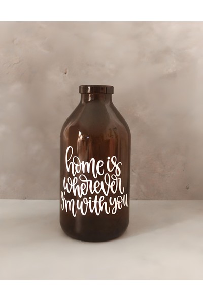 250 ml Amber Rengicam Vazo/home Is Wherever I'm With You 250 ml Amber Rengicam Vazo/home Is Wherever I'm With You